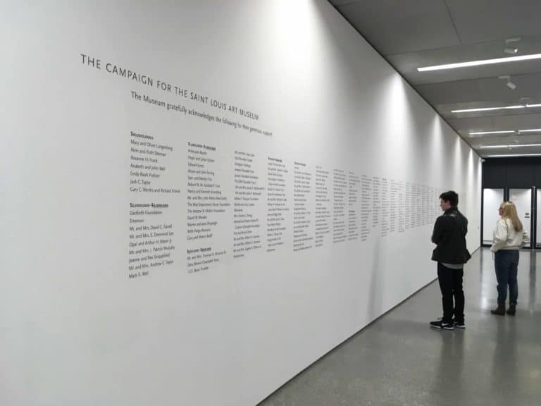 Saint Louis Art Museum Donor Wall - Engraphix Architectural Signage, Inc.