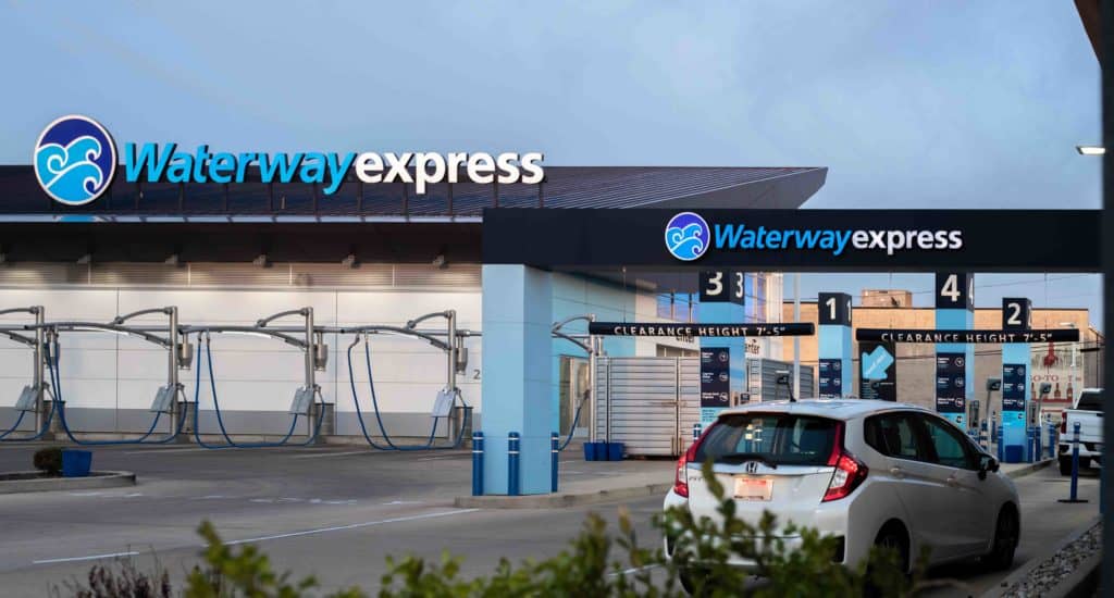 Waterway Carwash Exterior Signs - Engraphix Architectural Signage, Inc.