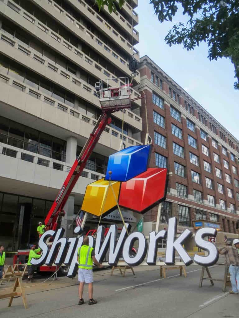 ShipWorks Exterior Sign Install - Engraphix Architectural Signage, Inc.