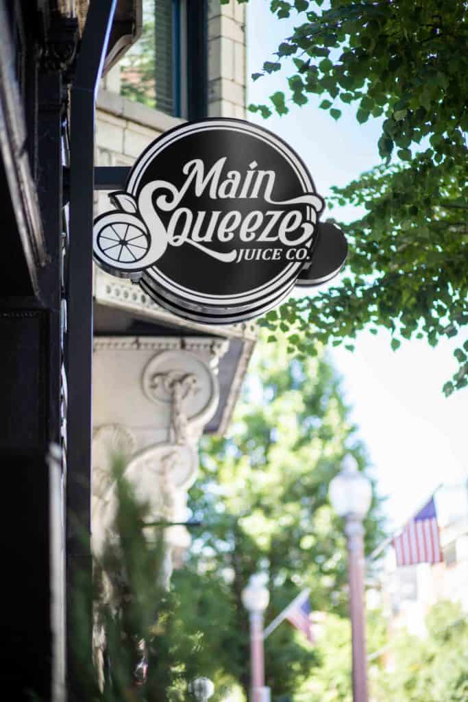 Main Squeeze Blade Sign - Engraphix Architectural Signage, Inc.