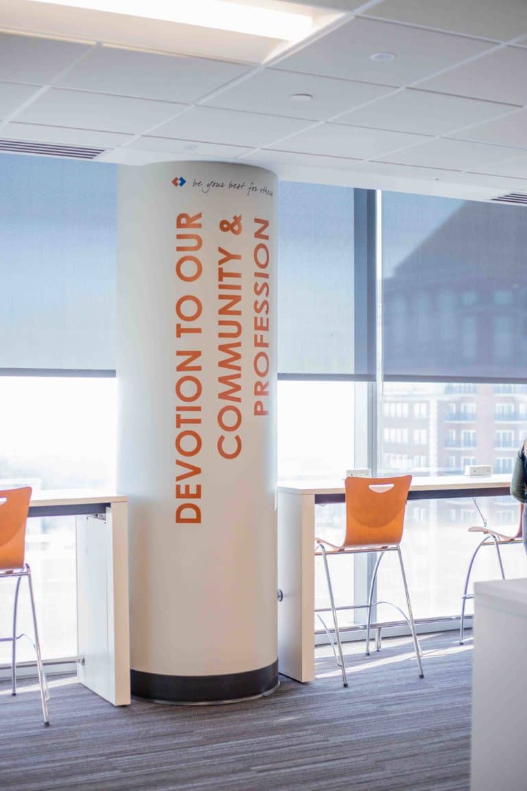 Vinyl Graphics at Rubin Brown - Engraphix Architectural Signage, Inc.