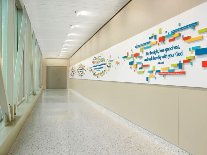 Custom Donor Wall with Dimensional Letters - Engraphix Architectural ...