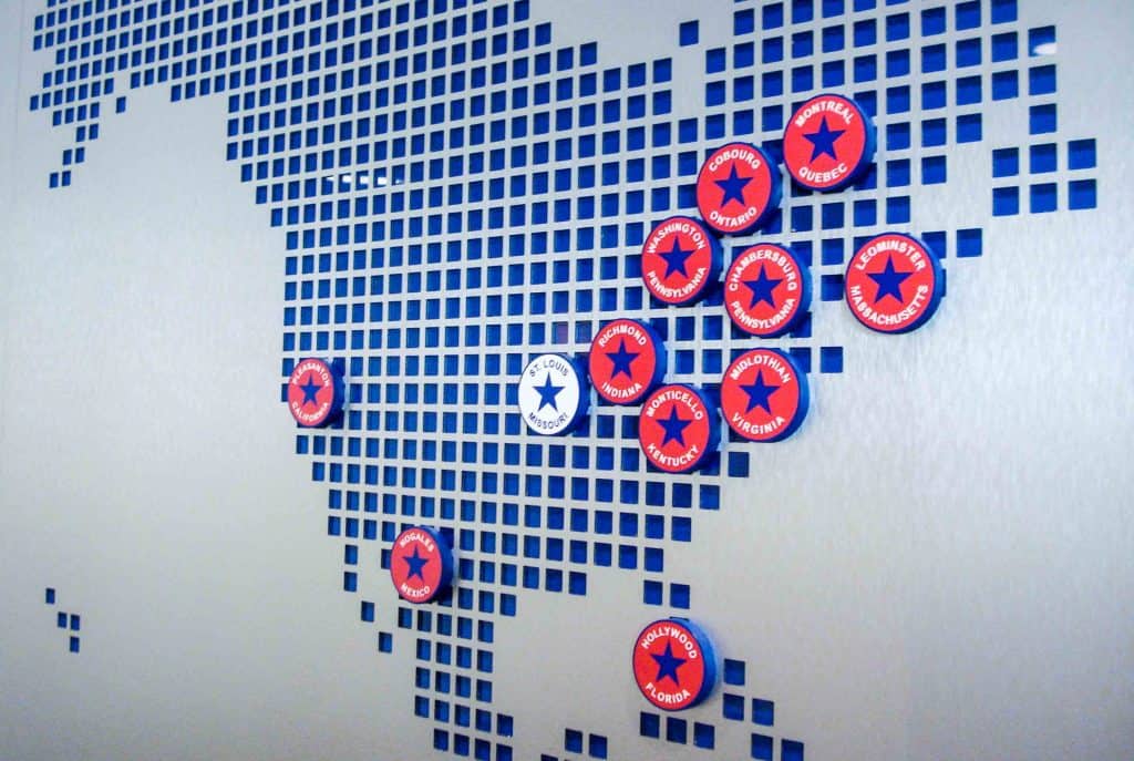 Custom Marking Map Display at Belden - Engraphix Architectural Signage ...