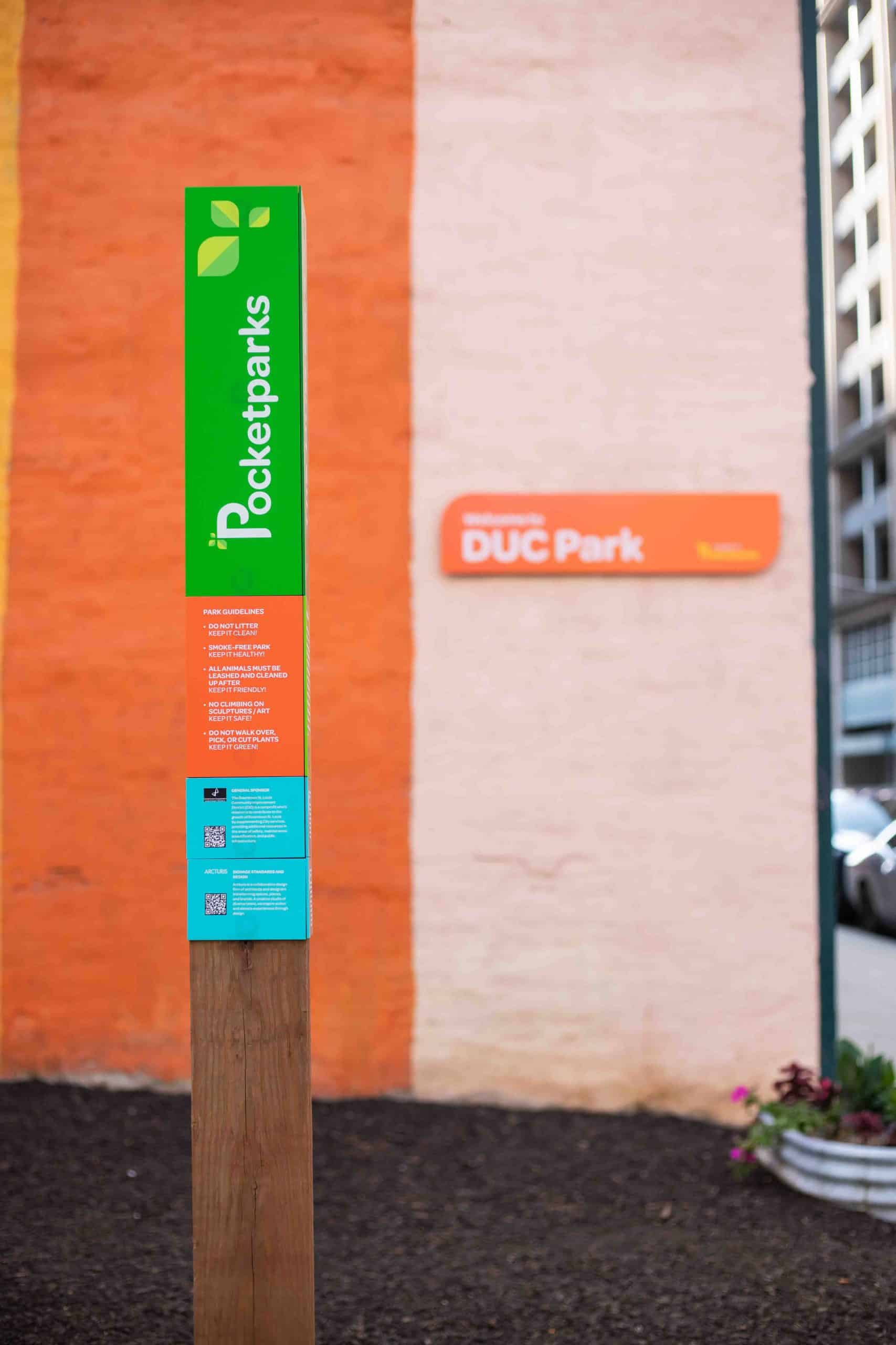 Pocketparks Interpretive Signs Engraphix Architectural Signage Inc