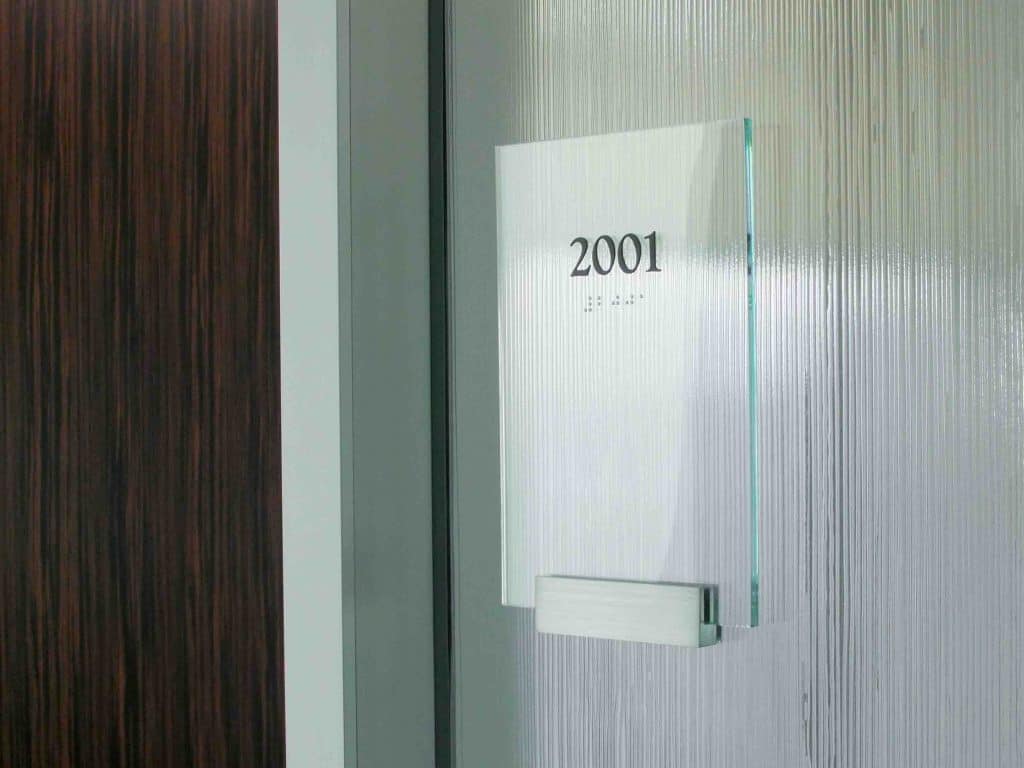 Lewis Rice Glass Door Signs with Braille - Engraphix Architectural ...